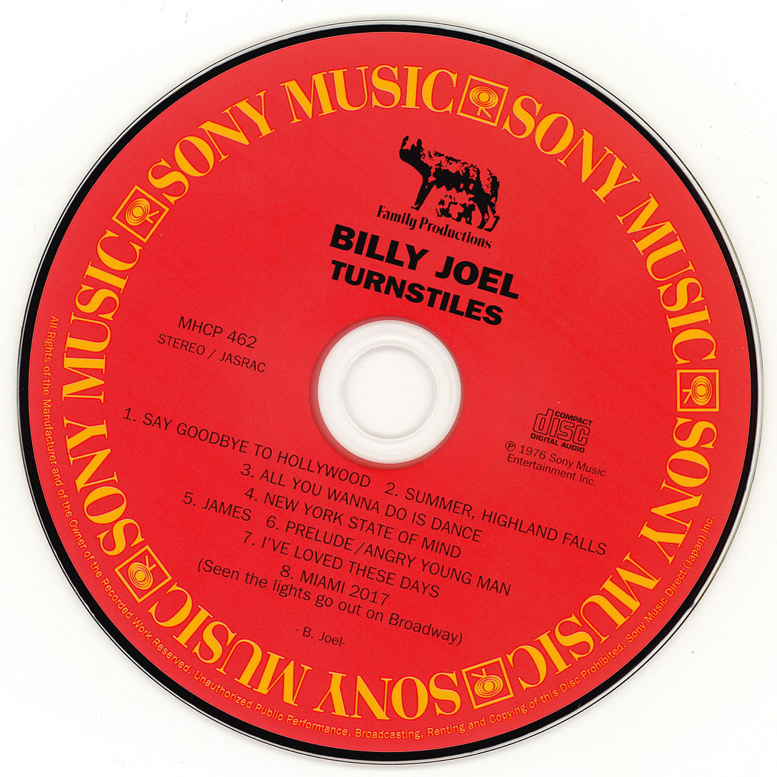 Billy Joel Turnstiles : CD JPN | CD Covers | Cover Century | Over 1.000 ...